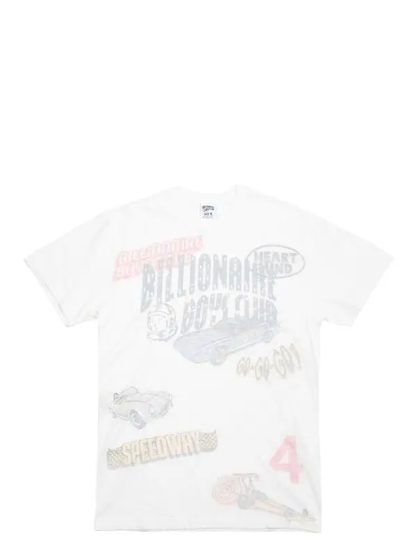 BILLIONAIRE BOYS CLUB Retro Speed Knit Tee Shirt - White