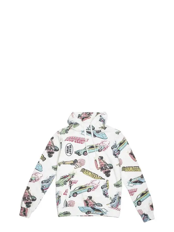 BILLIONAIRE BOYS CLUB Speedways Printed Hoodie - White