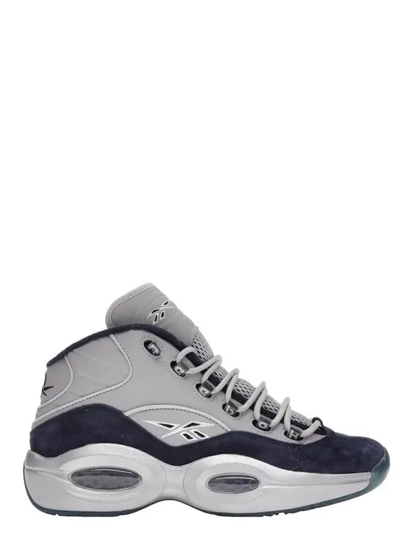 REEBOK Question Mid Georgetown Football Sneakers - Vector Navy Blue/silver Metallic/white