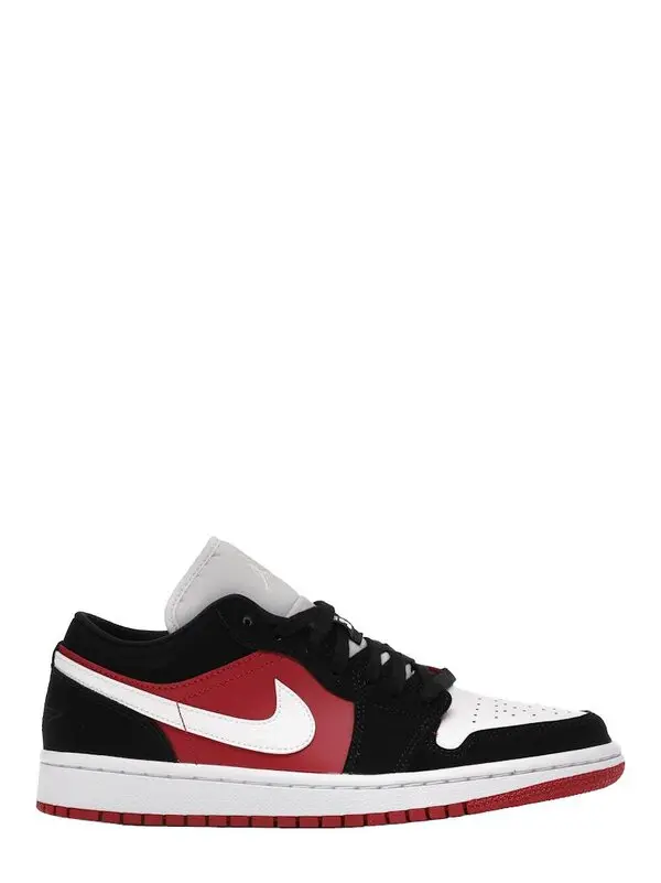 JORDAN 1 Low Sneakers - Black/white/gym Red