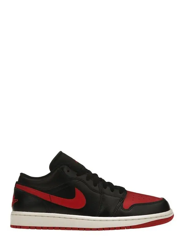 JORDAN 1 Low Sneakers - Black/sail/gym Red
