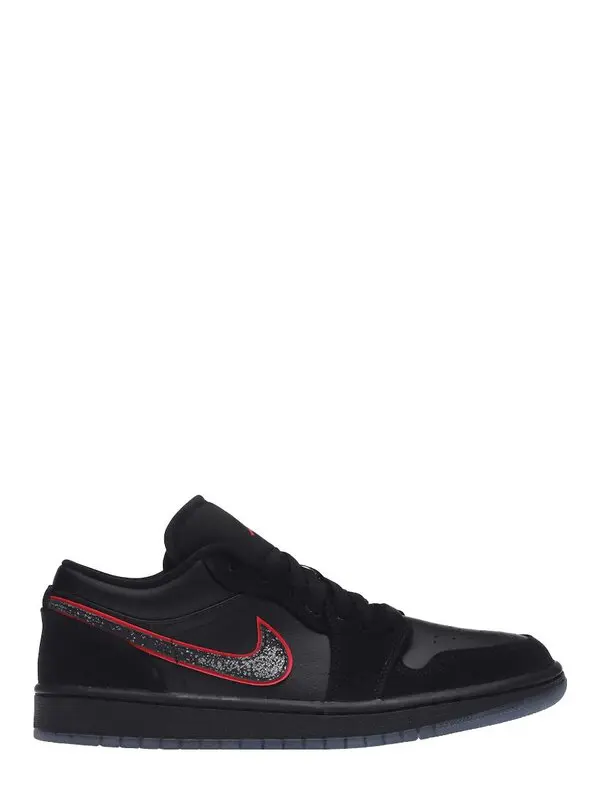 JORDAN 1 Low Sneakers - Black/red Orbit