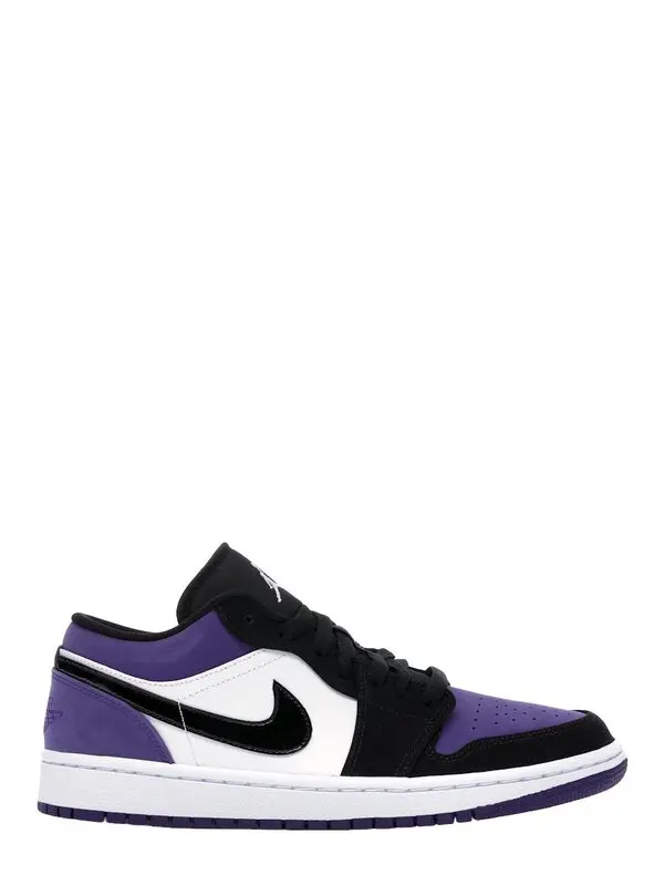 JORDAN 1 Low Sneakers - White/black/court Purple