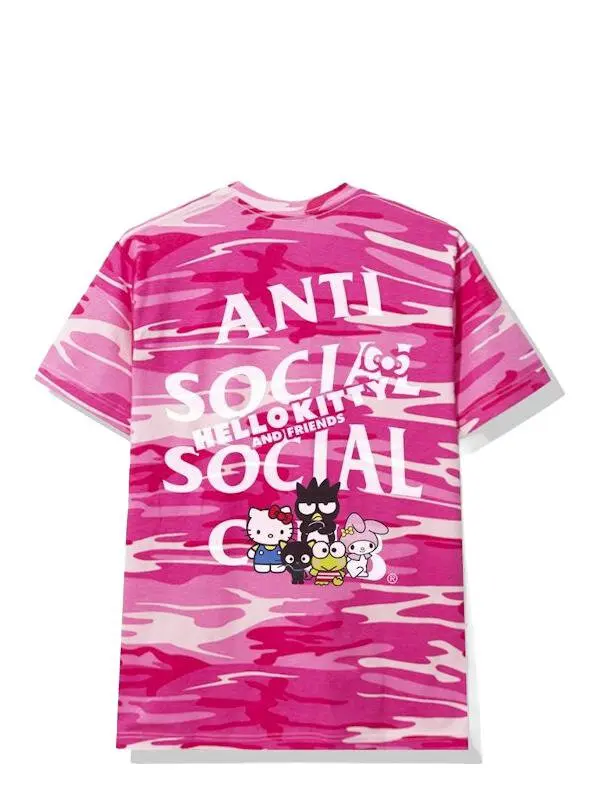 ANTI SOCIAL SOCIAL CLUB X Hello Kitty And Friends Tee Shirt - Pink Camo