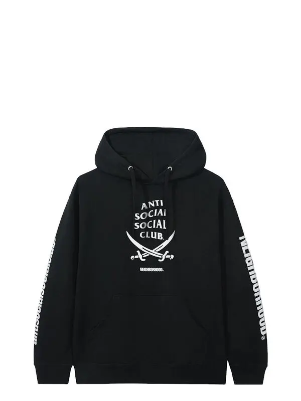 ANTI SOCIAL SOCIAL CLUB X Neighborhood 6ix Hoodie - Black
