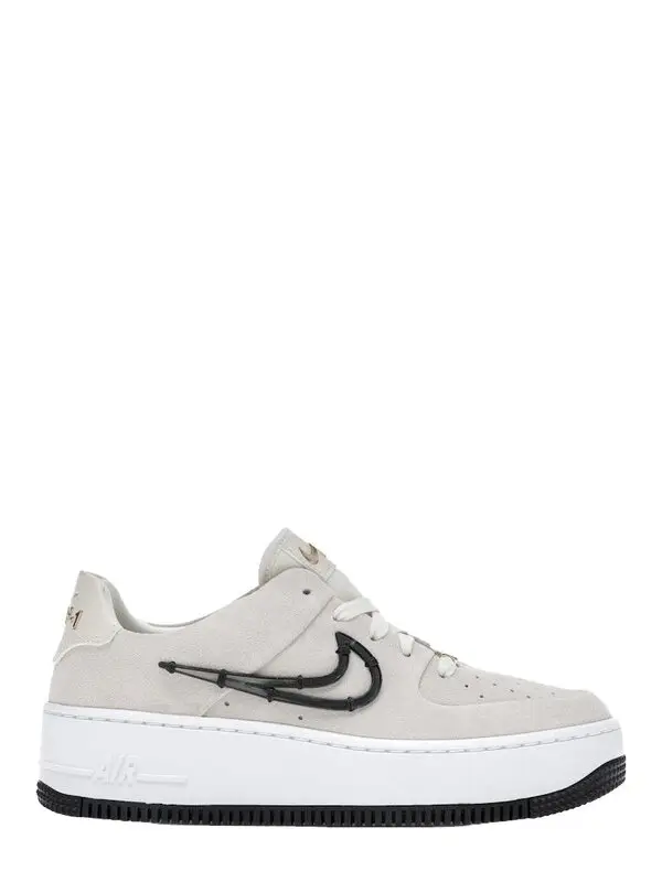 Nike Air Force 1 Sage Low Lx Sneakers - Light Cream/black/metallic Gold