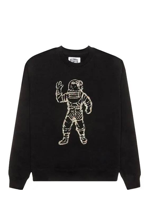 BILLIONAIRE BOYS CLUB Camo Astronaut Crewneck Sweater - Black