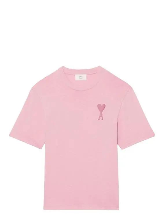Ami De Coeur Tonal Boxy Fit T-shirt - Pale Pink