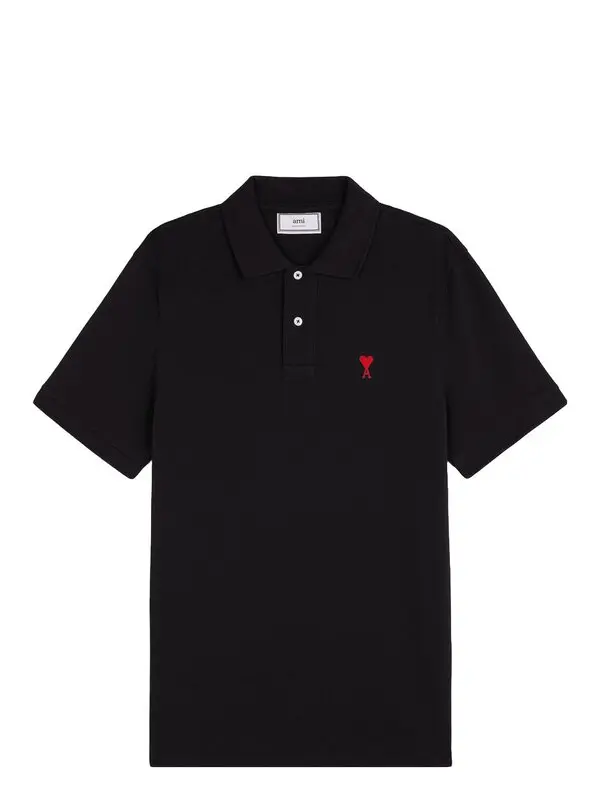 Ami De Coeur Polo Shirt - Black/red