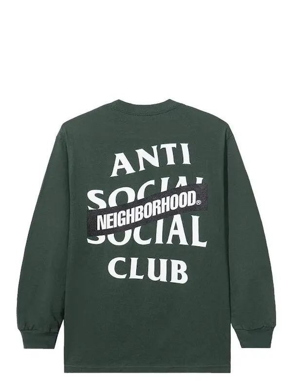 ANTI SOCIAL SOCIAL CLUB X Neighborhood Aw05 Long Sleeve Tee Shirt Longsleeve - Green