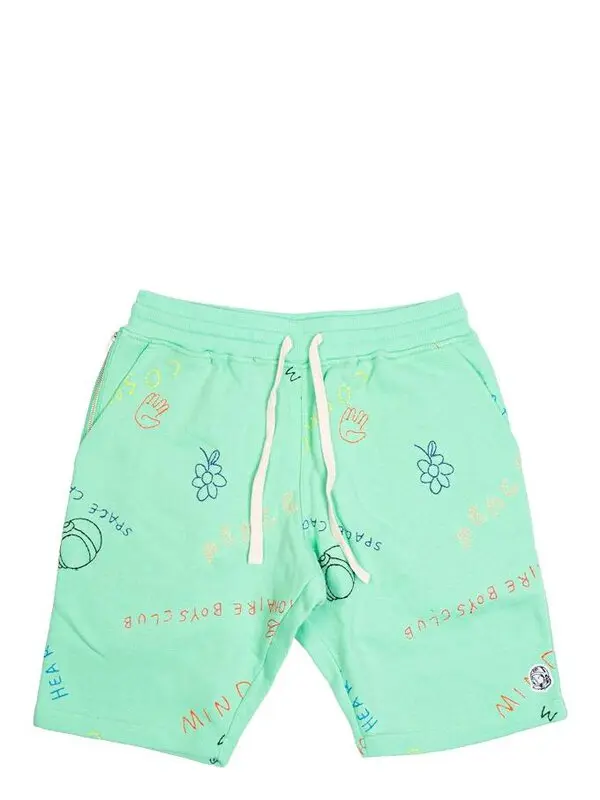 BILLIONAIRE BOYS CLUB Printed Jott Shorts - Green/spring Bud