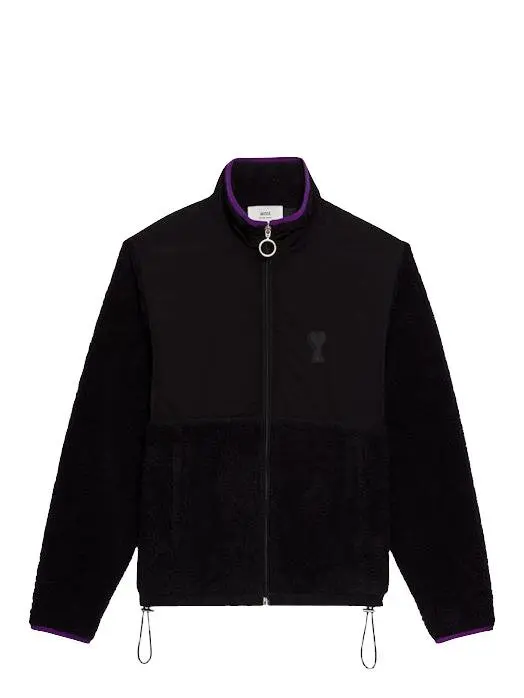 Ami De Coeur Sherpa Zipped Jacket - Black