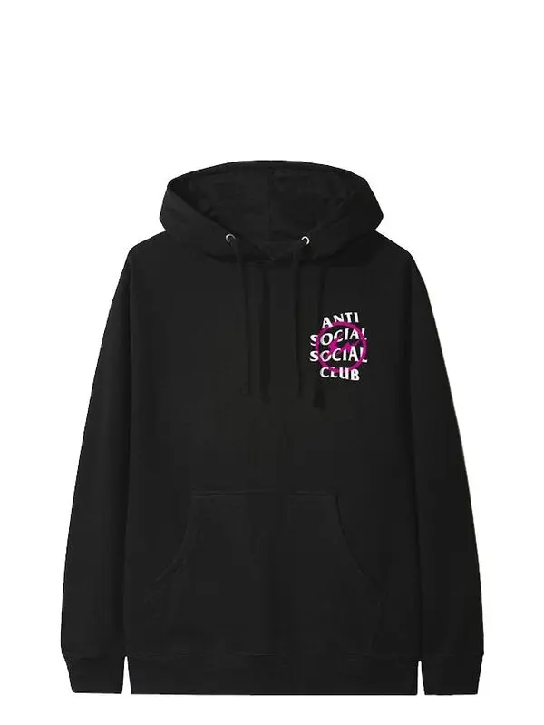 ANTI SOCIAL SOCIAL CLUB X Fragment Pink Bolt Hoodie - Black