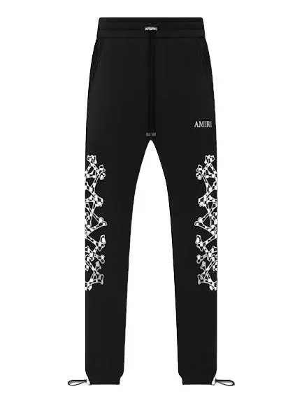 Amiri Checkered Bones Sweatpant - Black