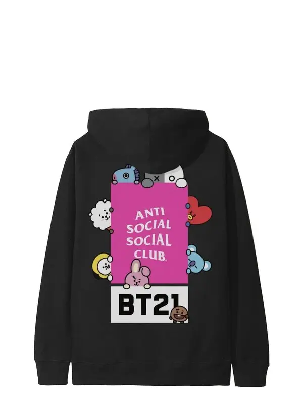 ANTI SOCIAL SOCIAL CLUB X Bt21 Madhouse Hoodie Fw19 - Black