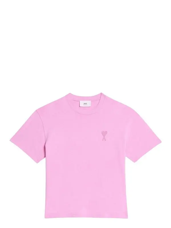 Ami De Coeur Tonal Boxy Fit T-shirt - Candy Pink