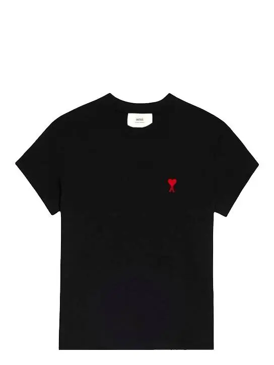 AMI Paris De Coeur T-shirt - Black/red