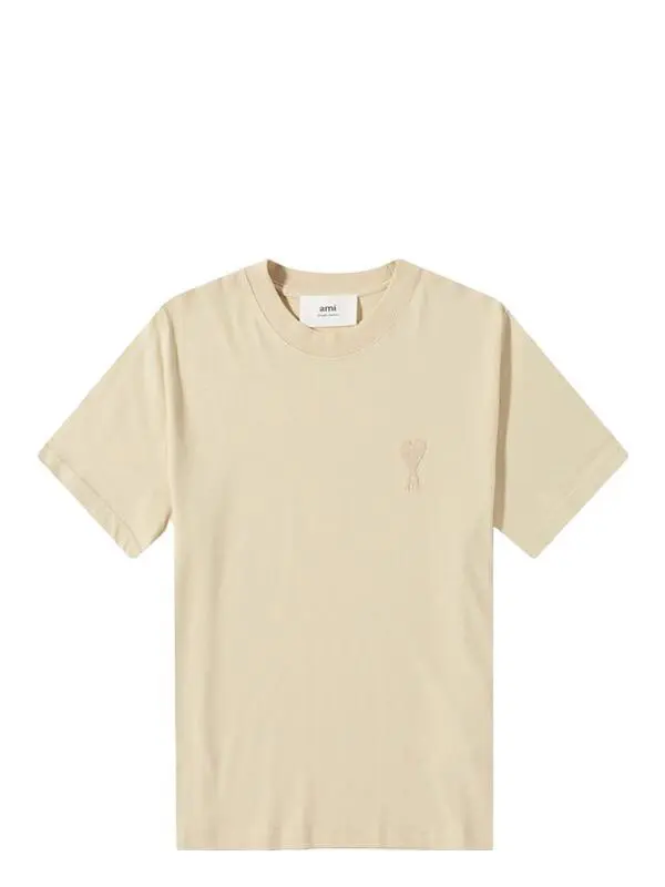 Ami Tonal De Coeur T-shirt - Vanilla