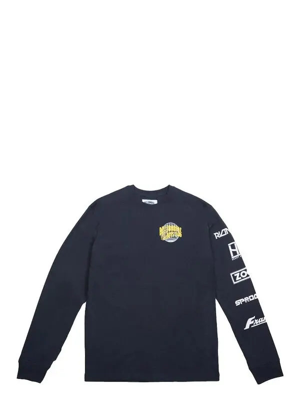 BILLIONAIRE BOYS CLUB World Tour Long Sleeve Tee Shirt - Navy Blue