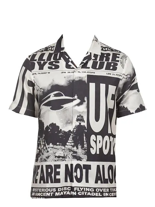 BILLIONAIRE BOYS CLUB Ufo Short Sleeve Woven Shirt - White