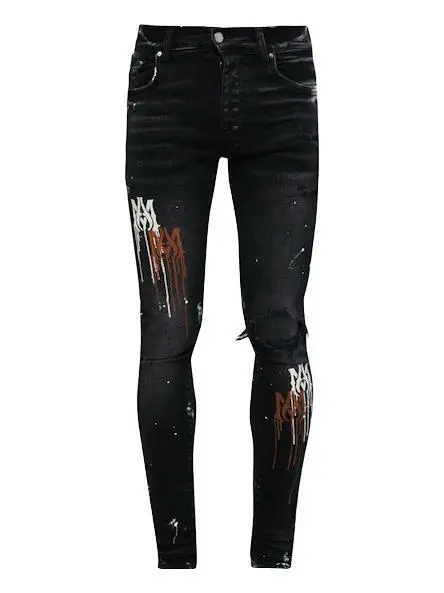 Amiri Classic Stencil Jean - Aged Black
