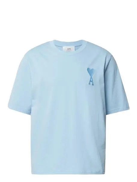 Ami De Coeur Tonal Boxy Fit T-shirt - Light Blue
