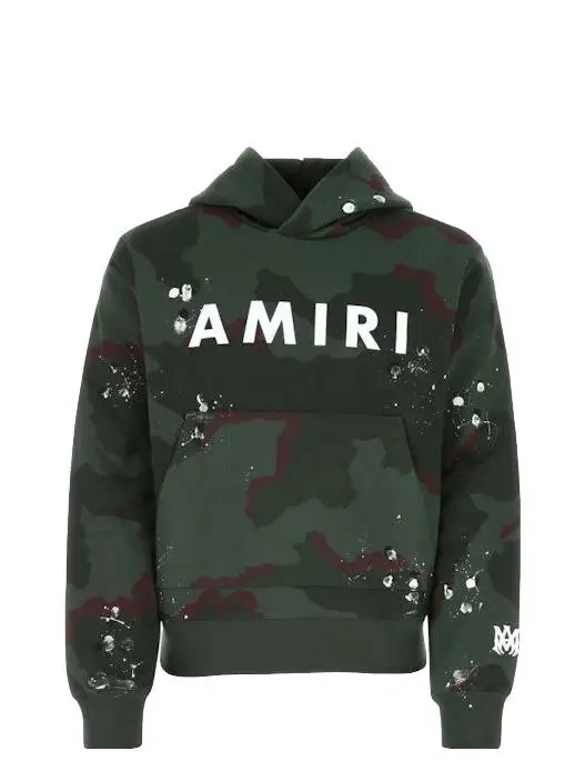 Amiri Army Core Logo Hooded Sweatshirt - Camo