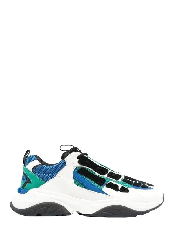 Amiri Bone Runner Sneakers - White/green/blue
