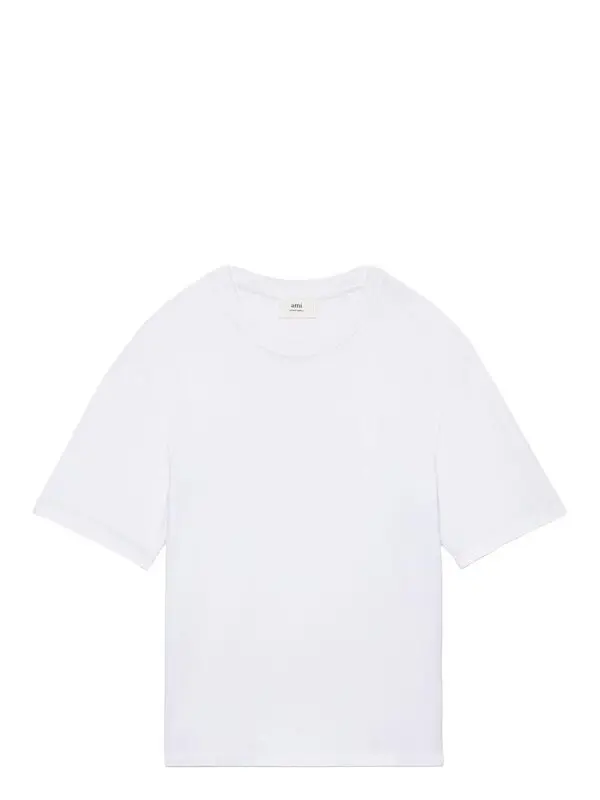 Ami De Coeur Tonal Boxy Fit T-shirt - White