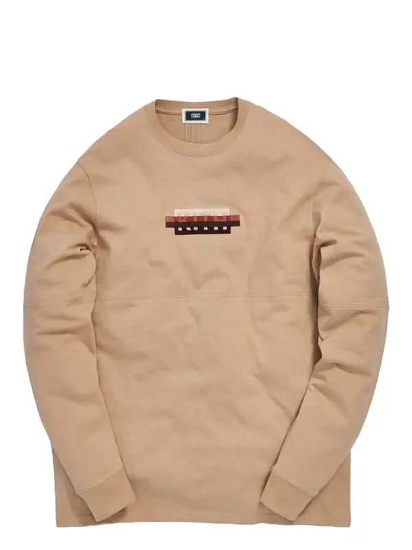 Kith Panel Long Sleeve T-shirt - Ancient Fossil