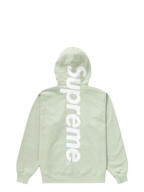 Supreme Satin Appliqué Hooded Sweatshirt - Mint