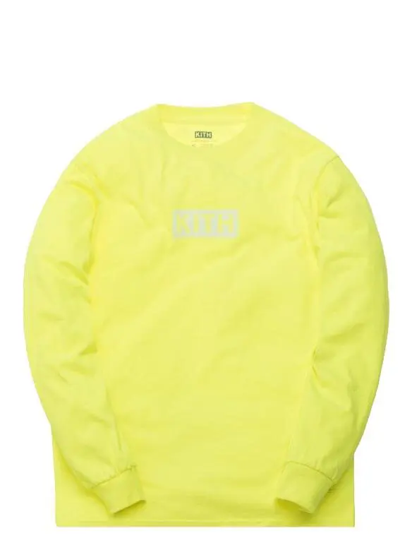 Kith Reflective Long Sleeve Tee Shirt - Citron