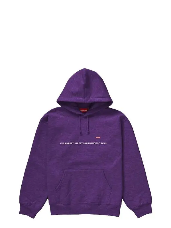Supreme San Francisco Shop Small Box Hooded Sweatshirt - Dark Purple
