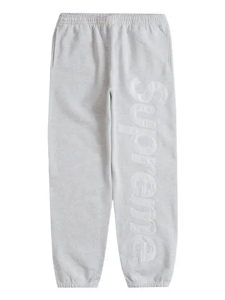 Supreme Satin Appliqué Sweatpant - Ash Grey
