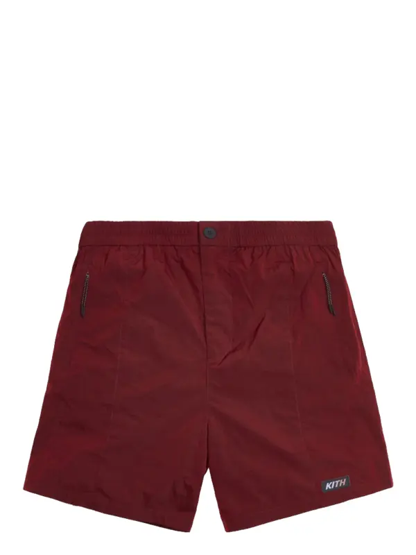 Kith Solid Sporty Wrinkle Short - Red Dahlia