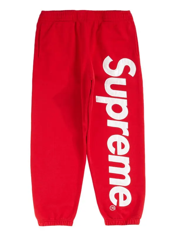 Supreme Satin Appliqué Sweatpant - Red