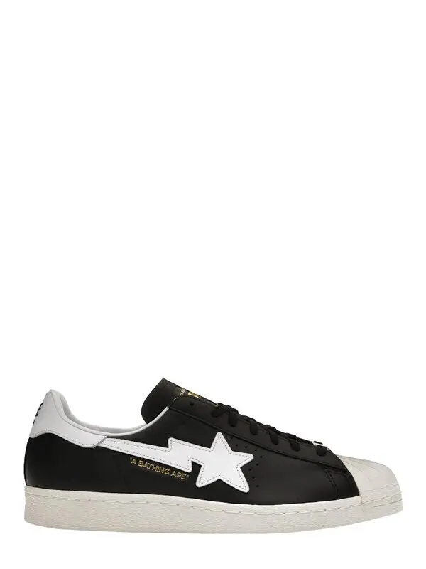 Adidas Superstar 80s Bape Sneakers - Core Black/footwear White/gold