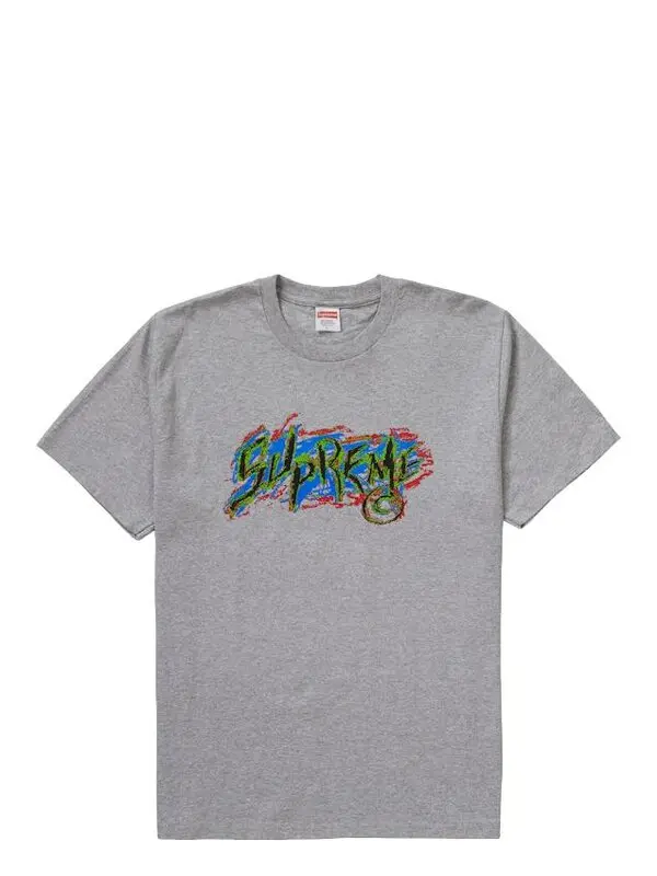 Supreme Scratch Tee Shirt - Heather Grey