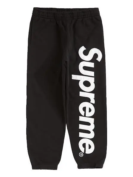 Supreme Satin Appliqué Sweatpant - Black