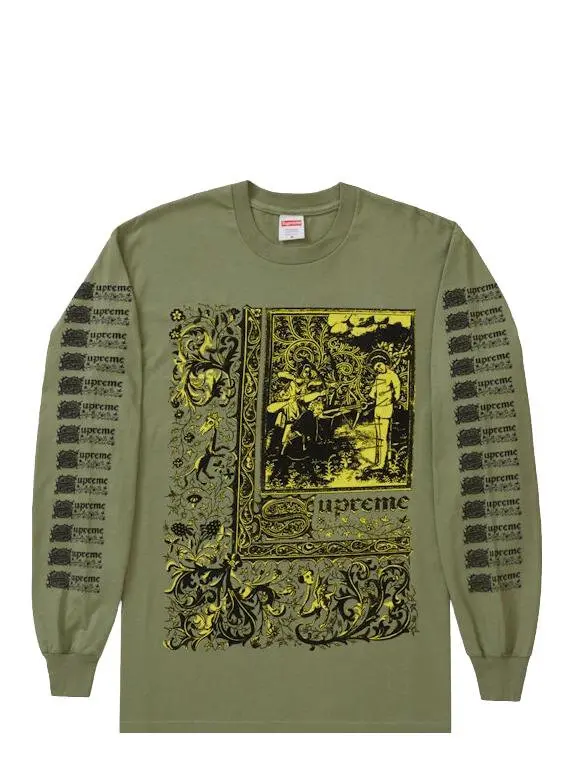 Supreme Saint Sebastian Long Sleeve Tee Shirt - Olive