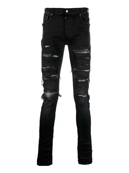 Amiri Distressed Skinny Jeans - Black