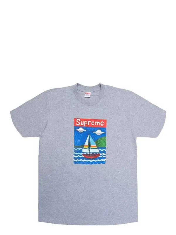 Supreme Sailboat Tee Shirt - Heather Grey