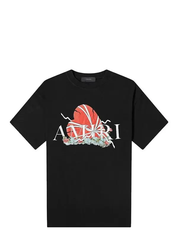 Amiri Broken Heart Tee Shirt - Black