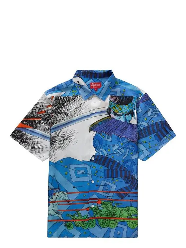 Supreme Ronin Silk Short Sleeve Shirt - Blue