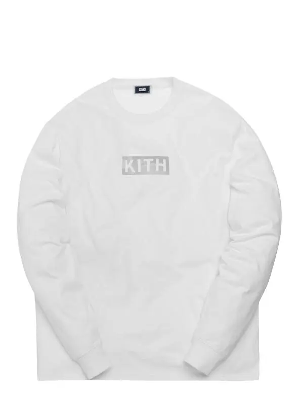 Kith Reflective Long Sleeve Tee Shirt - White