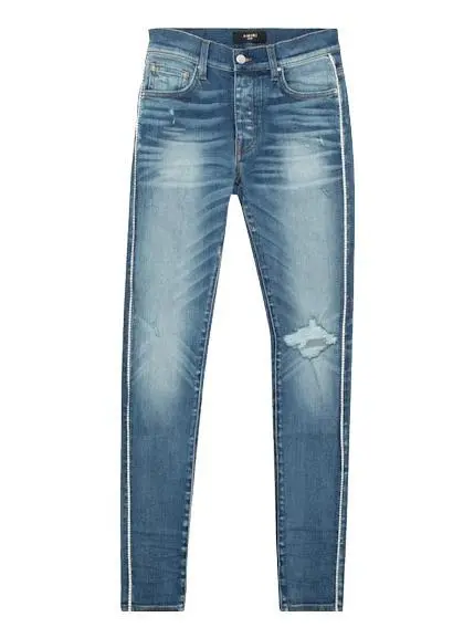 Amiri Crystal Track Jeans - 70's Indigo