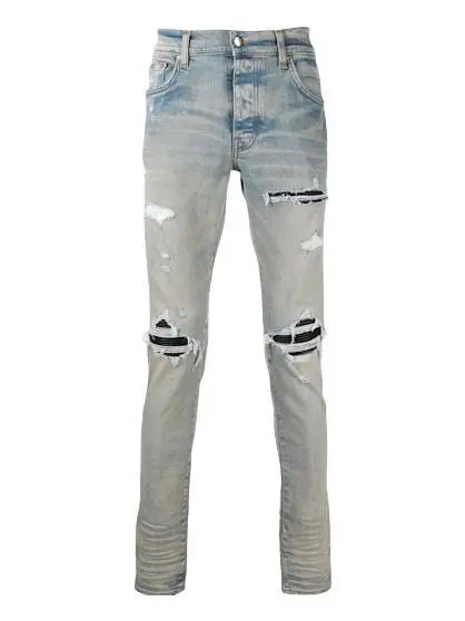 Amiri Ripped Skinny Jeans - Clay/indigo