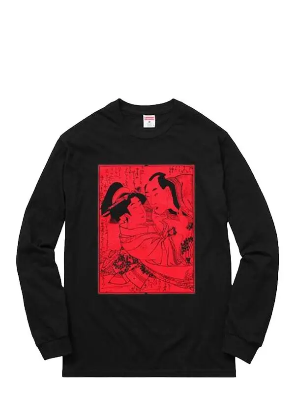 Supreme Sasquatchfabrix Shunga Long Sleeve Tee Shirt - Black