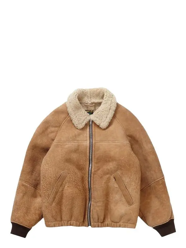 Supreme Schott Shearling Bomber Jacket - Brown