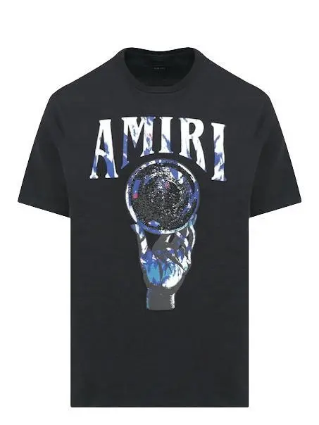 Amiri Crystal Ball Short Sleeve Tee Shirtin - Black